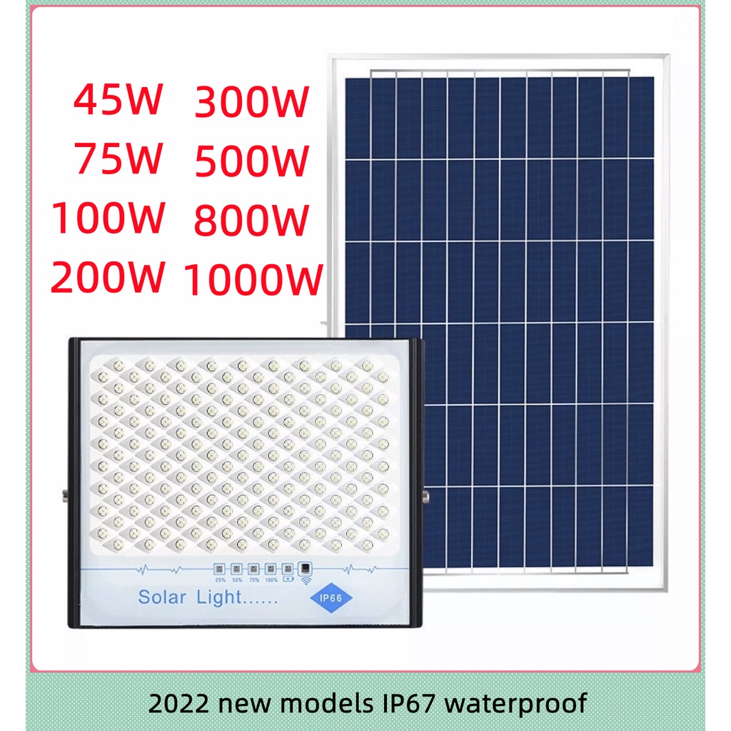 Solar Light 45W/75W/100W/200/300/500/800/ 1000W Outdoor Waterproof IP67 ...