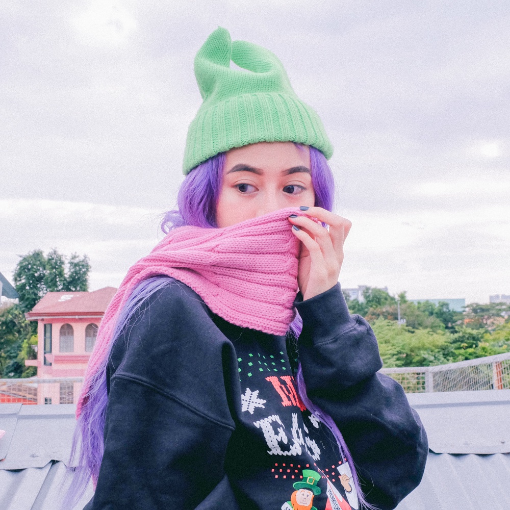 Y2K Los Angeles Pink Vintage Scarf Winter LA American Streetwear 90s ...