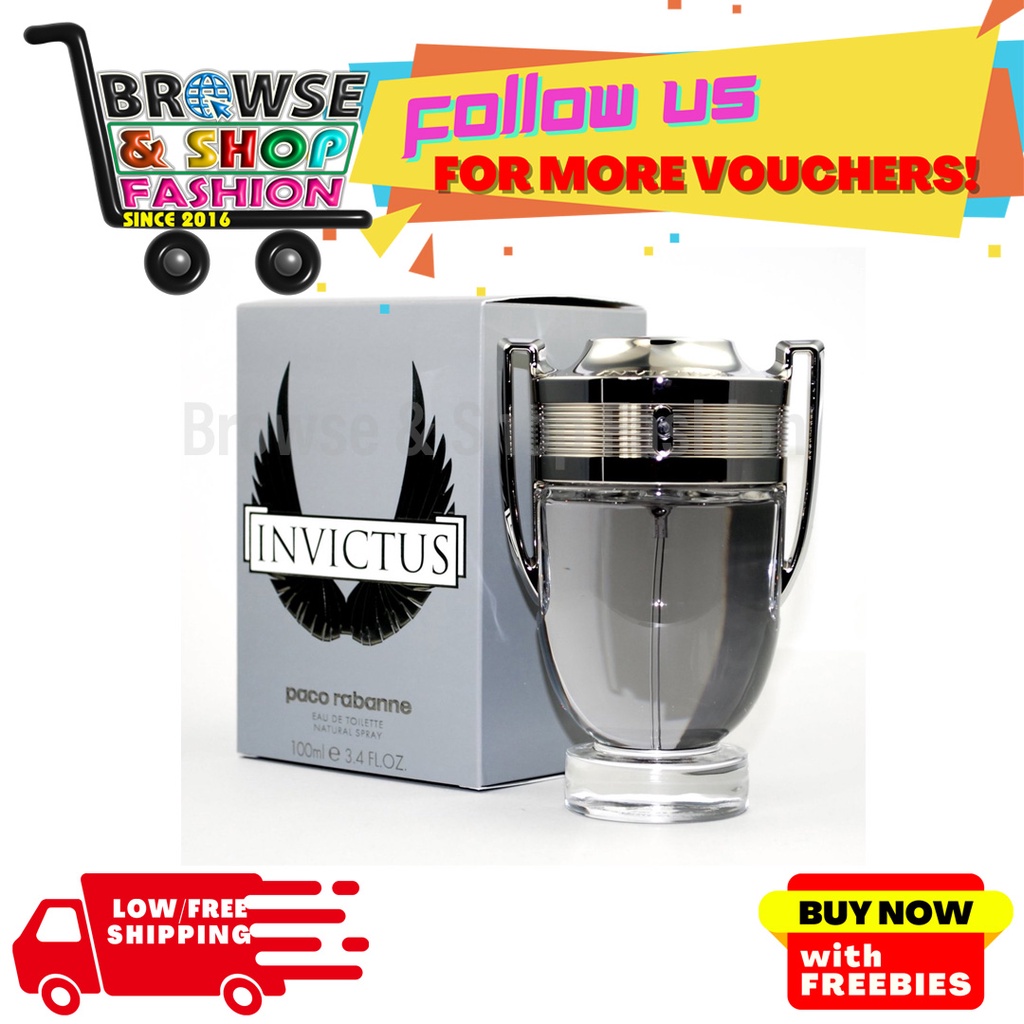 Invictus Paco Robanne EDT 100ml | Shopee Philippines
