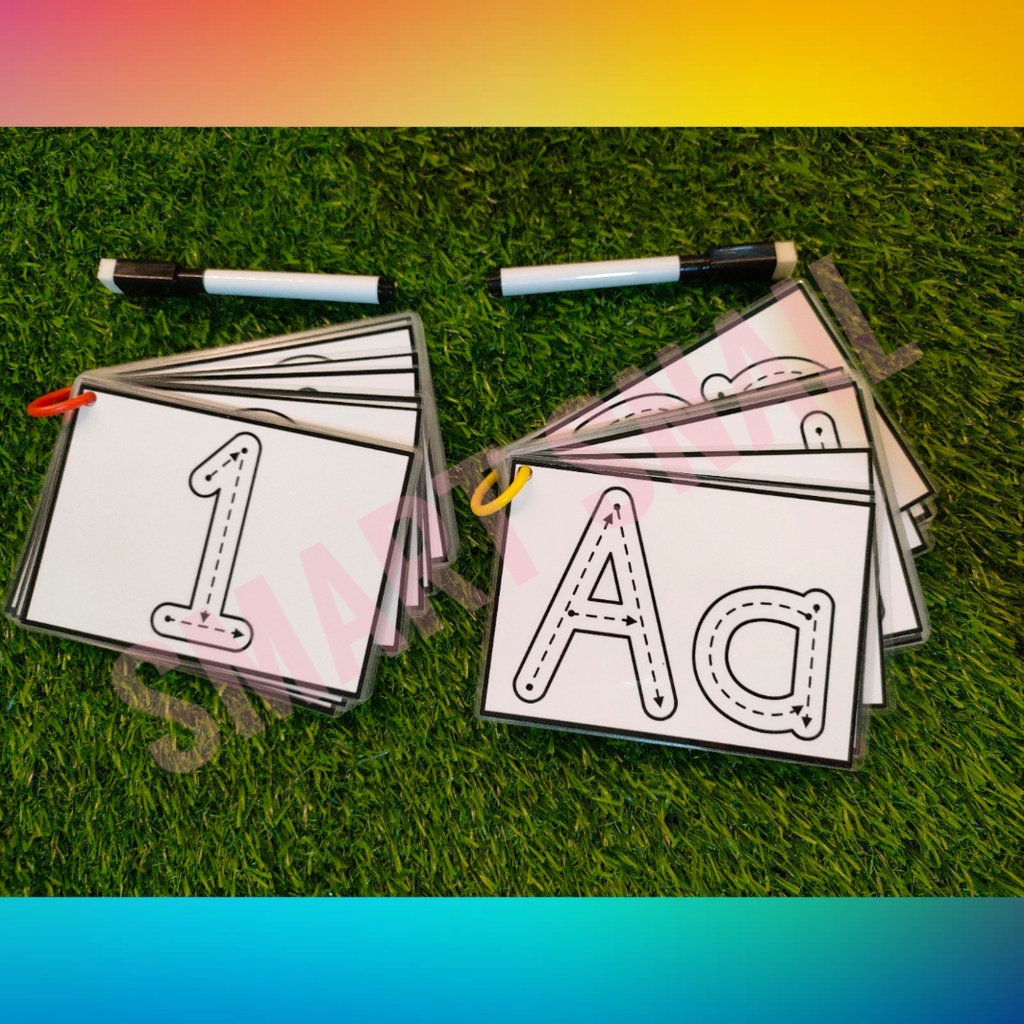 LAMINATED TRACING ALPHABET AND NUMBER FLASHCARDS | Shopee Philippines