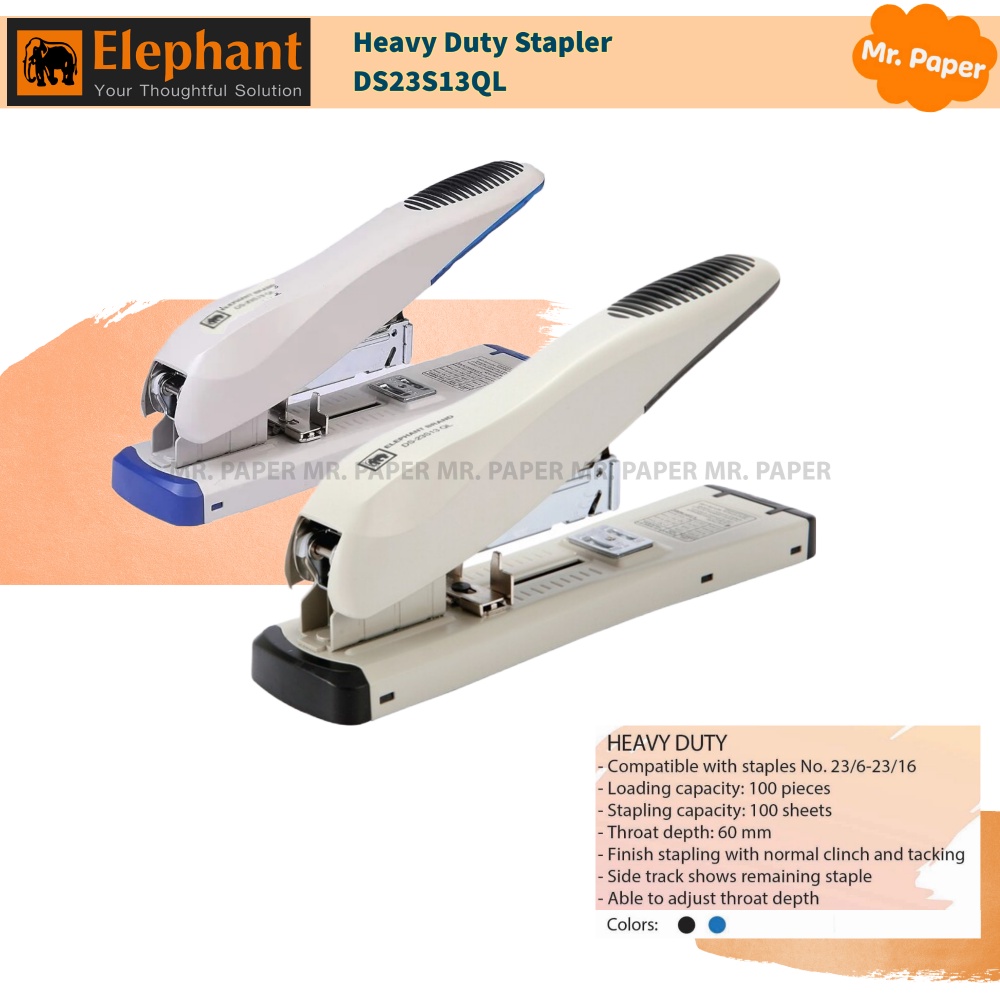 Elephant Heavy Duty Stapler DS23S13QL | Mr. Paper | Shopee Philippines