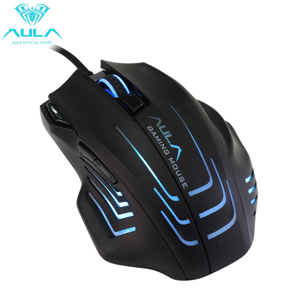 Aula S18 Marco 6DPI 7 Buttons Breath Light Gaming Mouse For PC Laptop ...