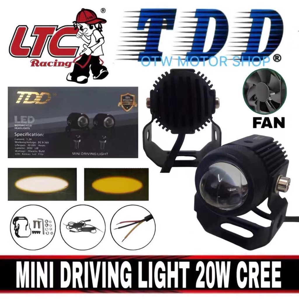 Original TDD Mini Driving Motorcycle HeadLights Universal TDD4640 ...