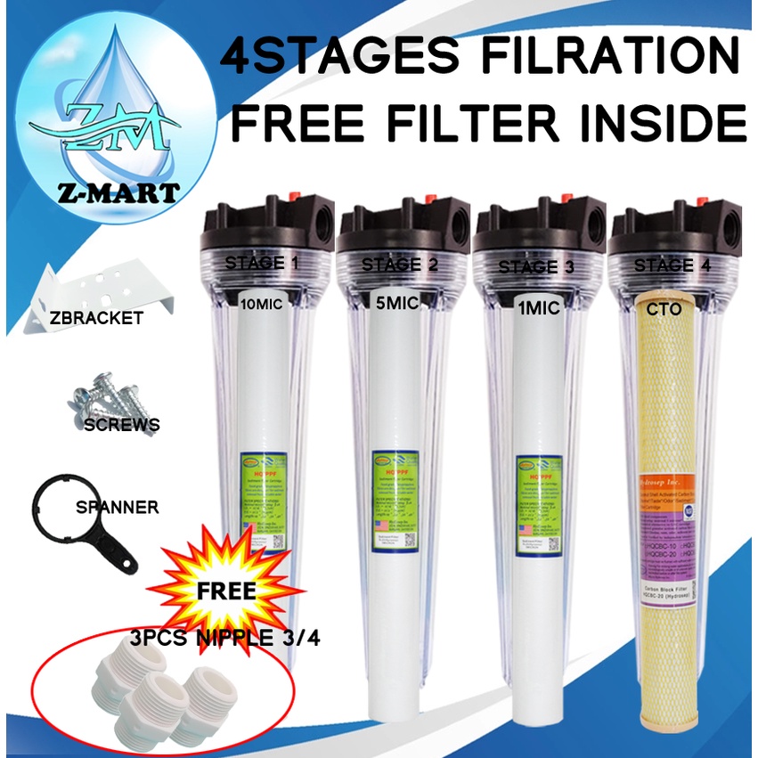 4 STAGES FILTRATION COMPLETE SET WITH FREE FILTERS | Shopee Philippines