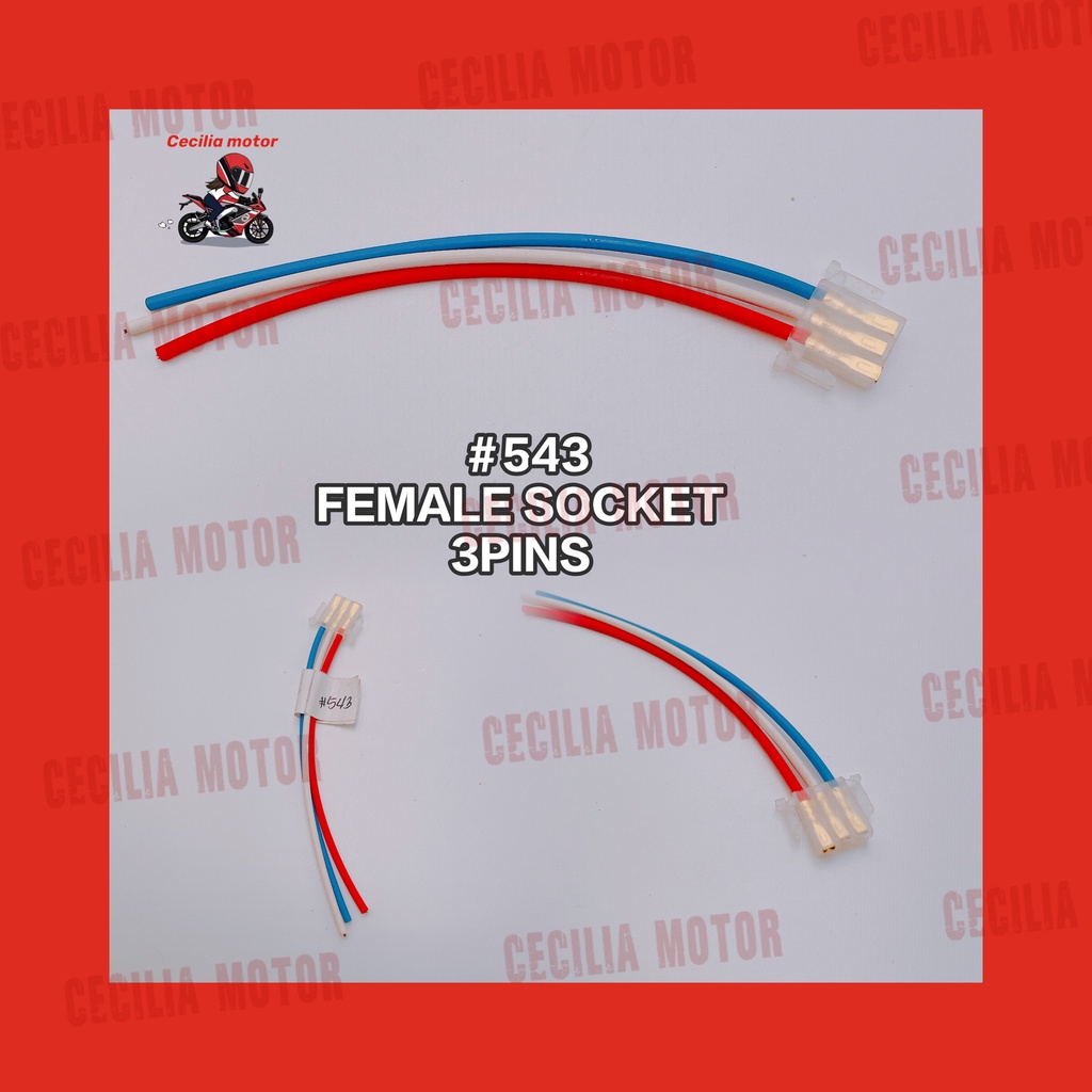 Motorcycle switch socket 3way FEMALE SOCKET 2PINS/3PINS/4PINS | Shopee ...