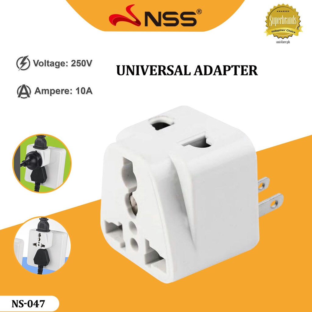 NSS UNIVERSAL ADAPTER WITH ROUND PIN POWER ADAPTER Plug Electrical ...