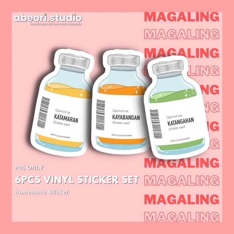 Kalokohan Sticker Set | Gamot Stickers | Medication Kuno | Bote ...
