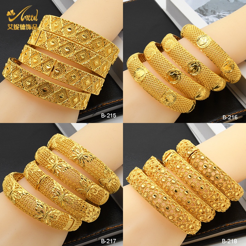 Dubai Women's 24K Gold Plated Hollow Small Flower Bracelet Africa ...