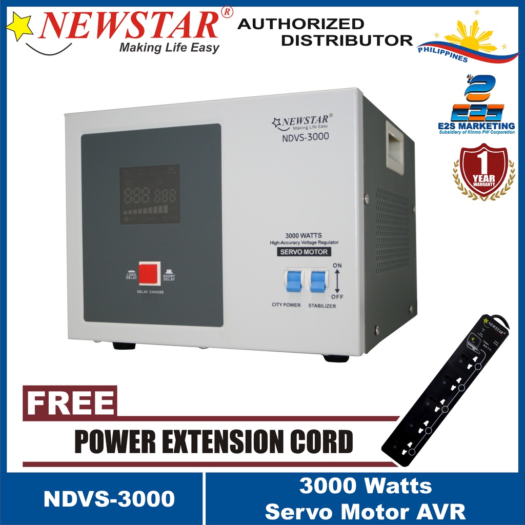 Newstar High Accuracy Voltage Regulator 3000watts Digital Servo Motor Avr Ndvs 3000free Power 