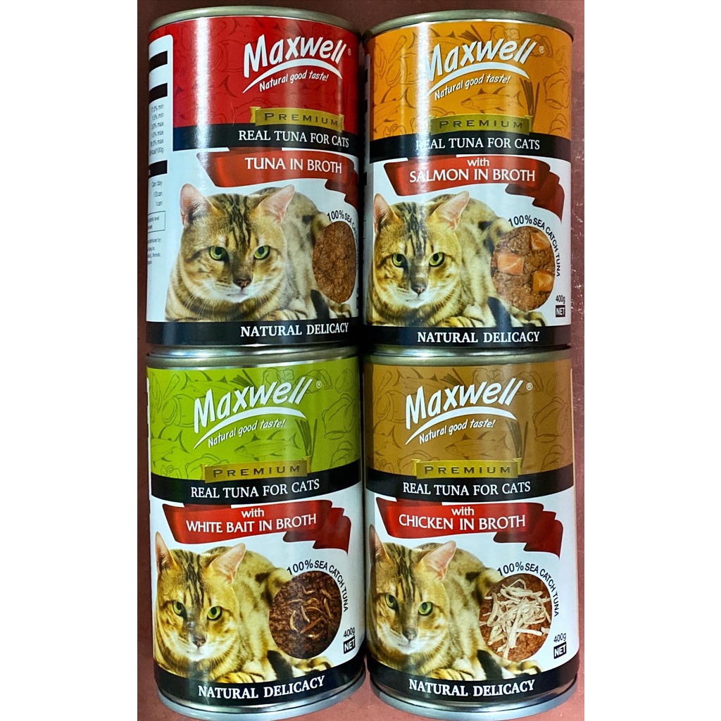 Maxwell Premium Real Tuna Canned Cat Food 400g | Shopee Philippines