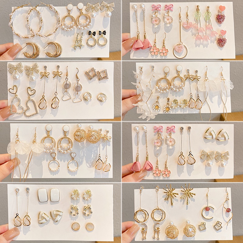 New Trend Earring Set Korean Fashion Temperament Women Tassel Earrings ...