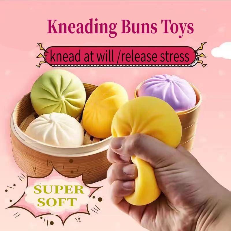Squishy Toys Bun Siopao Toy Simulation Buns Squeeze Ball Fidget Toys ...