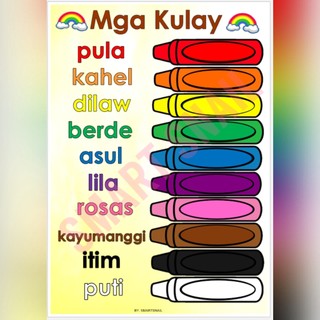 Laminated TAGALOG Educational Wall Charts for Kids | Shopee Philippines