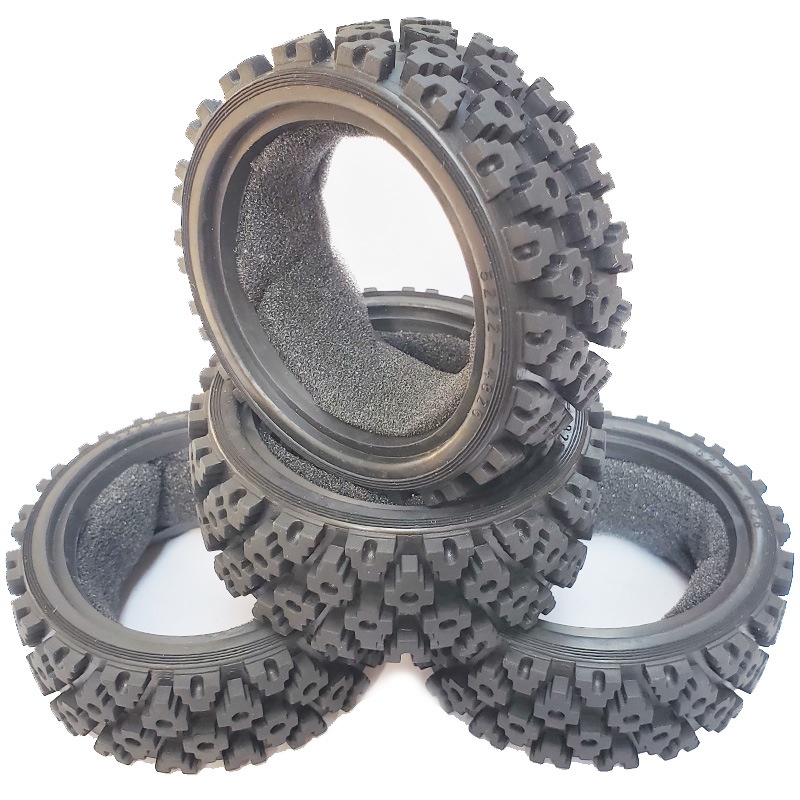 4Pcs 70Mm 1/10 RC Off-Road Buggy Car Rubber Tires Wheel Tyres Front For ...