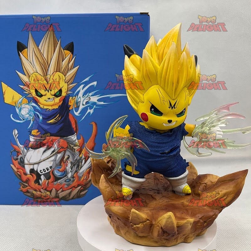 Pokemon Pikachu Cosplay Vegeta 12cm / Ironman 10cm display figure ...