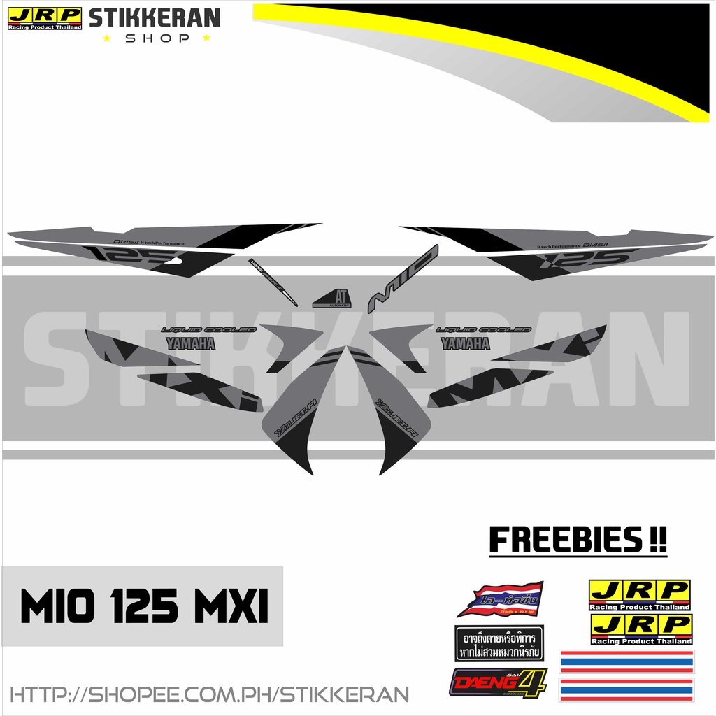 MIO 125 MXi STOCK DECALS (9COLOR CHOICES) | Shopee Philippines