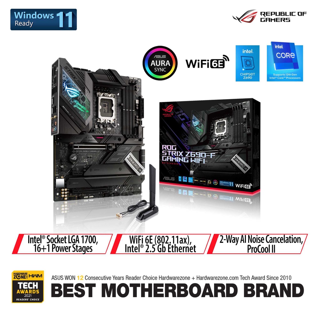 ASUS ROG Strix Z690-F Gaming WiFi Intel Z690 LGA 1700 ATX gaming ...