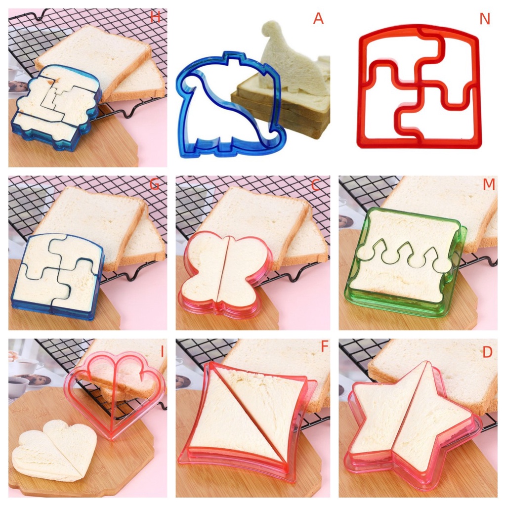 NTPH Bread Mould Cutter DIY Creative Cute Shape Sandwich Toast Cookie ...