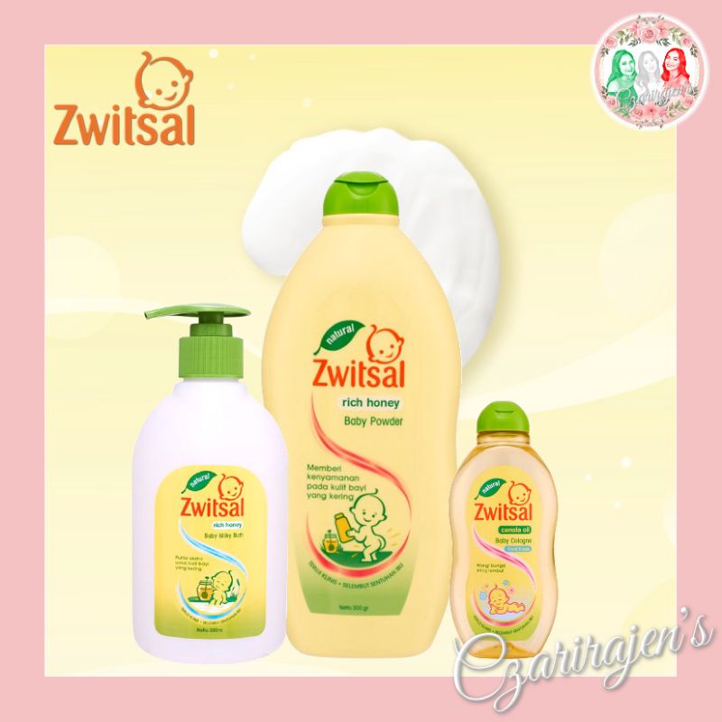 Zwitsal Natural Rich Honey Baby Milky Bath Baby Powder Floral Kiss ...