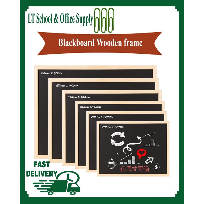 Blackboard / chalkboard wooden frame | Shopee Philippines