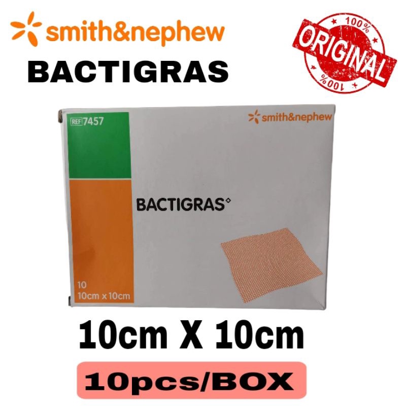 Bactigras Dressing 10cm X 10cm (10pcs/BOX) by Smith & Nephew | Shopee ...