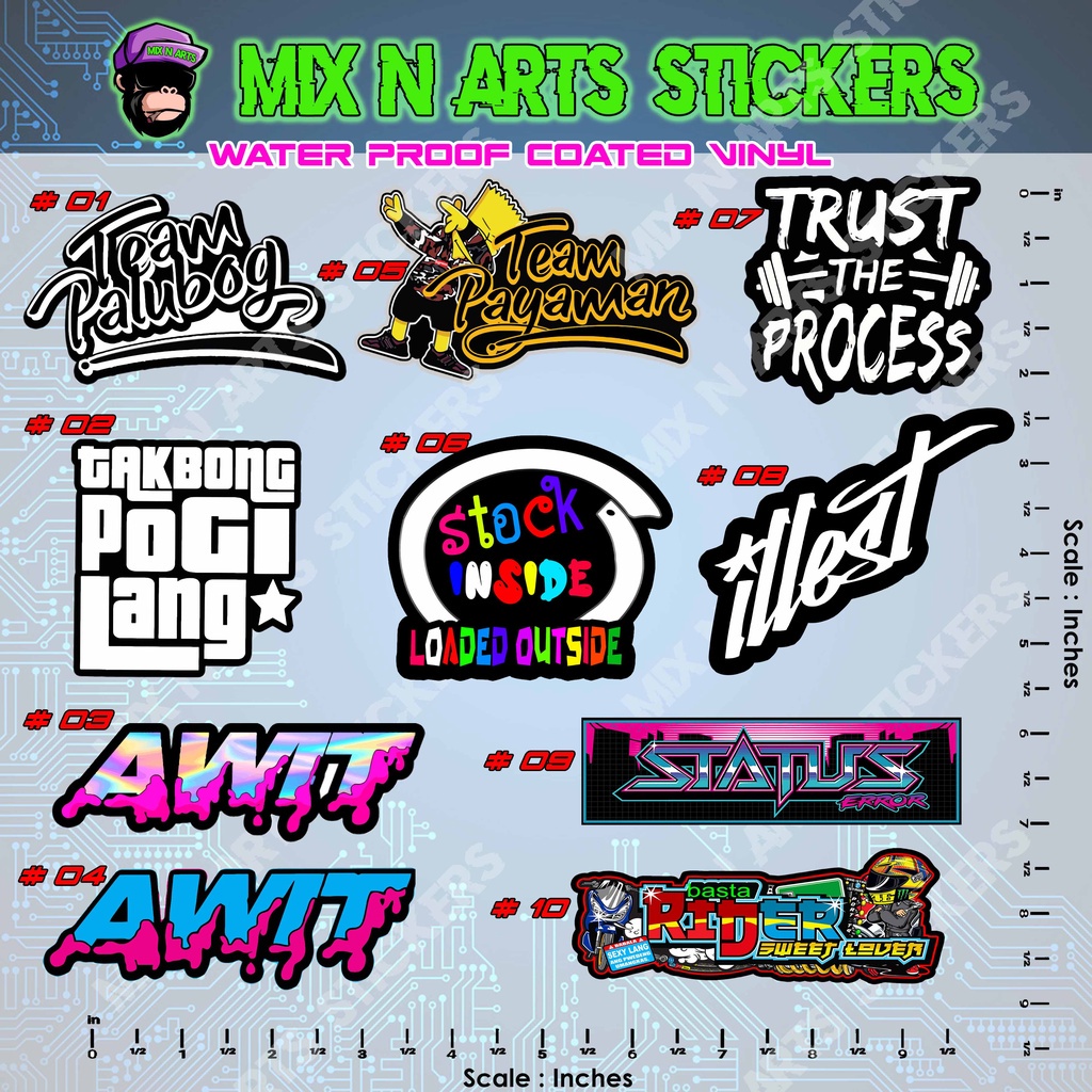 Awit Team Palubog Laminated Vinyl Sticker SOLD PER PIECE | Shopee ...