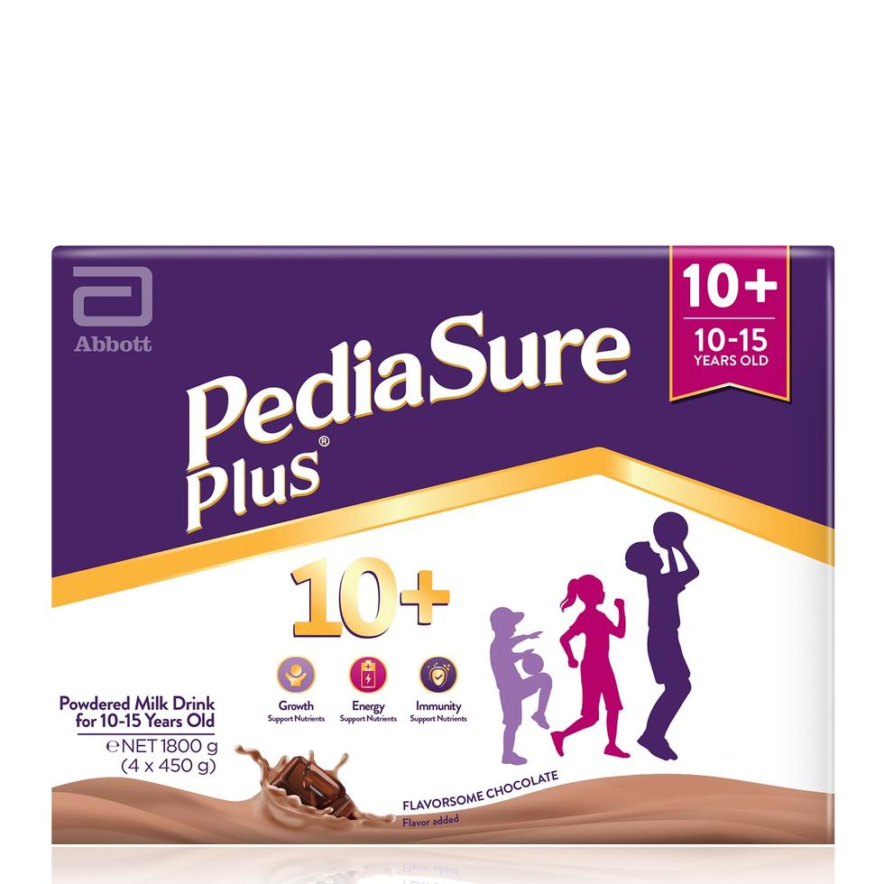 Pediasure Plus 10+ Choco Powdered Milk Drink For 10-15 Years Old 4x450g ...