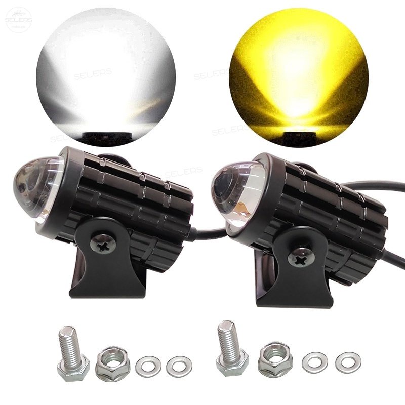 Driving Led Lights Motorcycle Headlight Super Bright Mini 2 Color Car ...