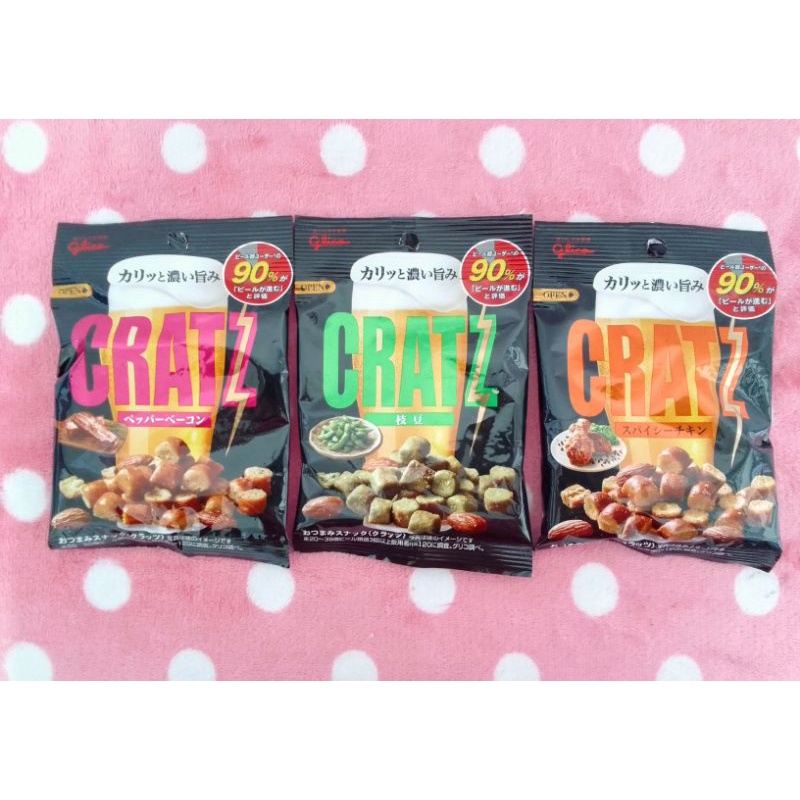 Glico Cratz Spicy Chicken, Pepper Bacon,Green Soybeans 42g | Shopee ...