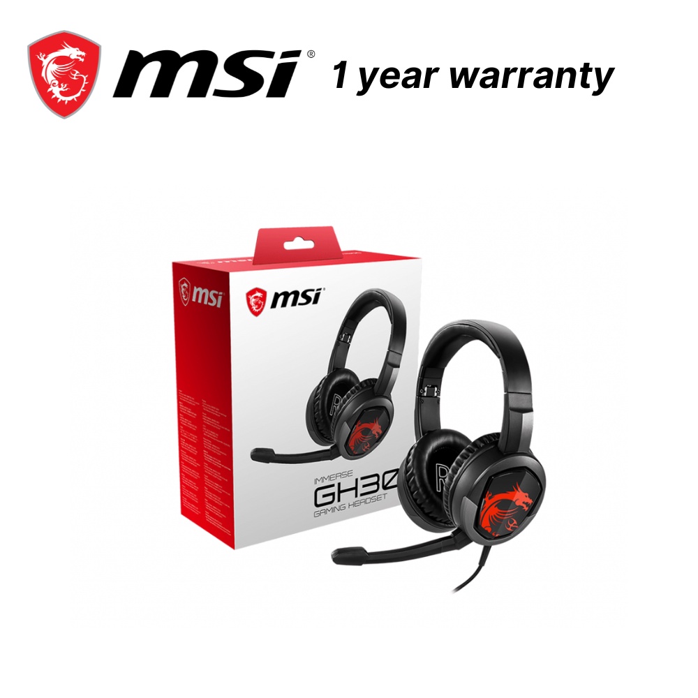 MSI IMMERSE GH30 V2 3.5MM GAMING HEADSET | Shopee Philippines