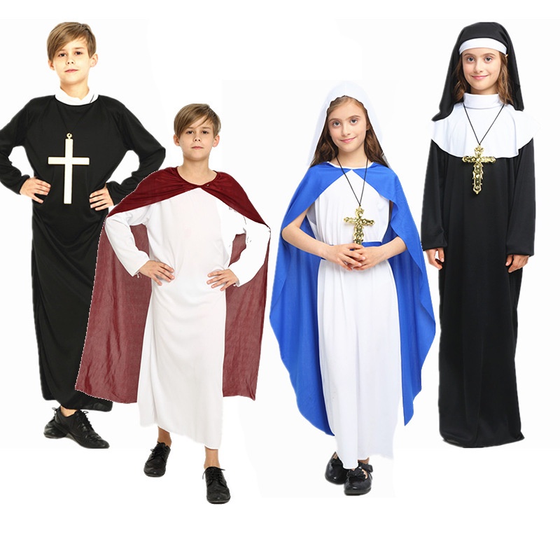 Halloween masquerade ball boys priests robes fathers missionaries ...