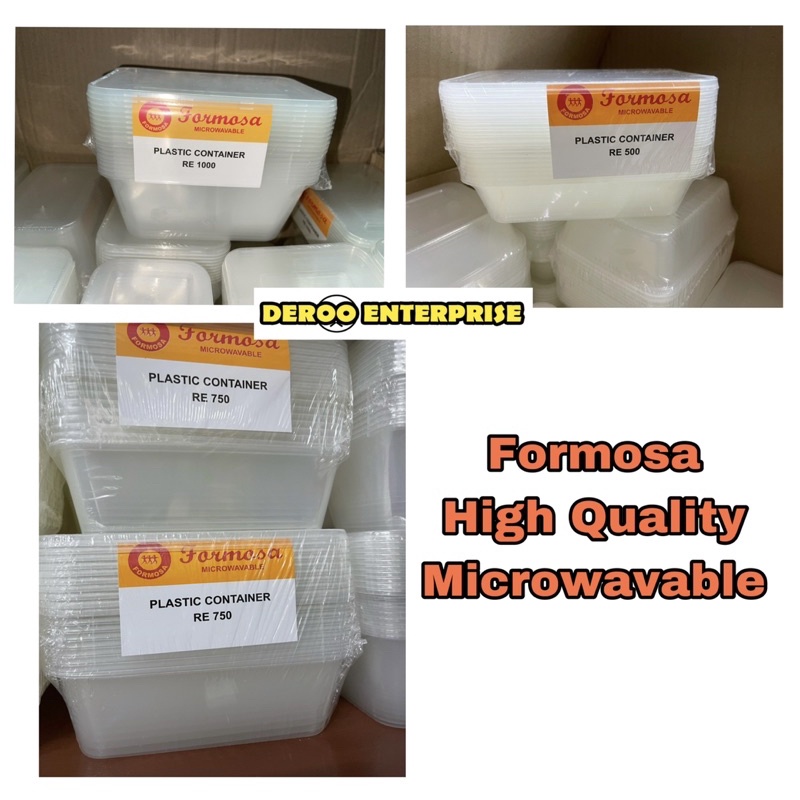 Formosa Plastic Microwavable, Plastic Tab, Food Containers (Rectangle ...