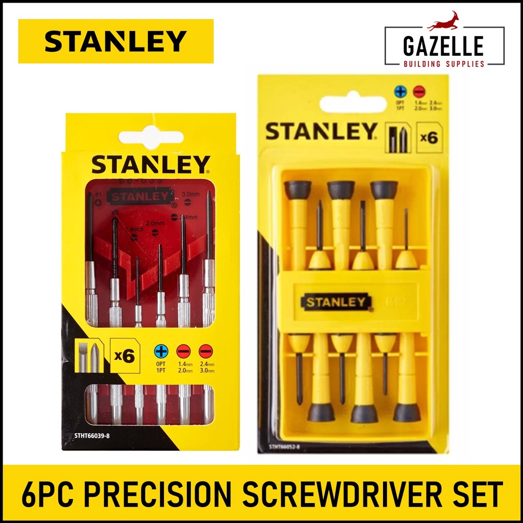 Stanley Cushion Grip 6 Pc Precision Screwdriver Set Jewelry Screw ...