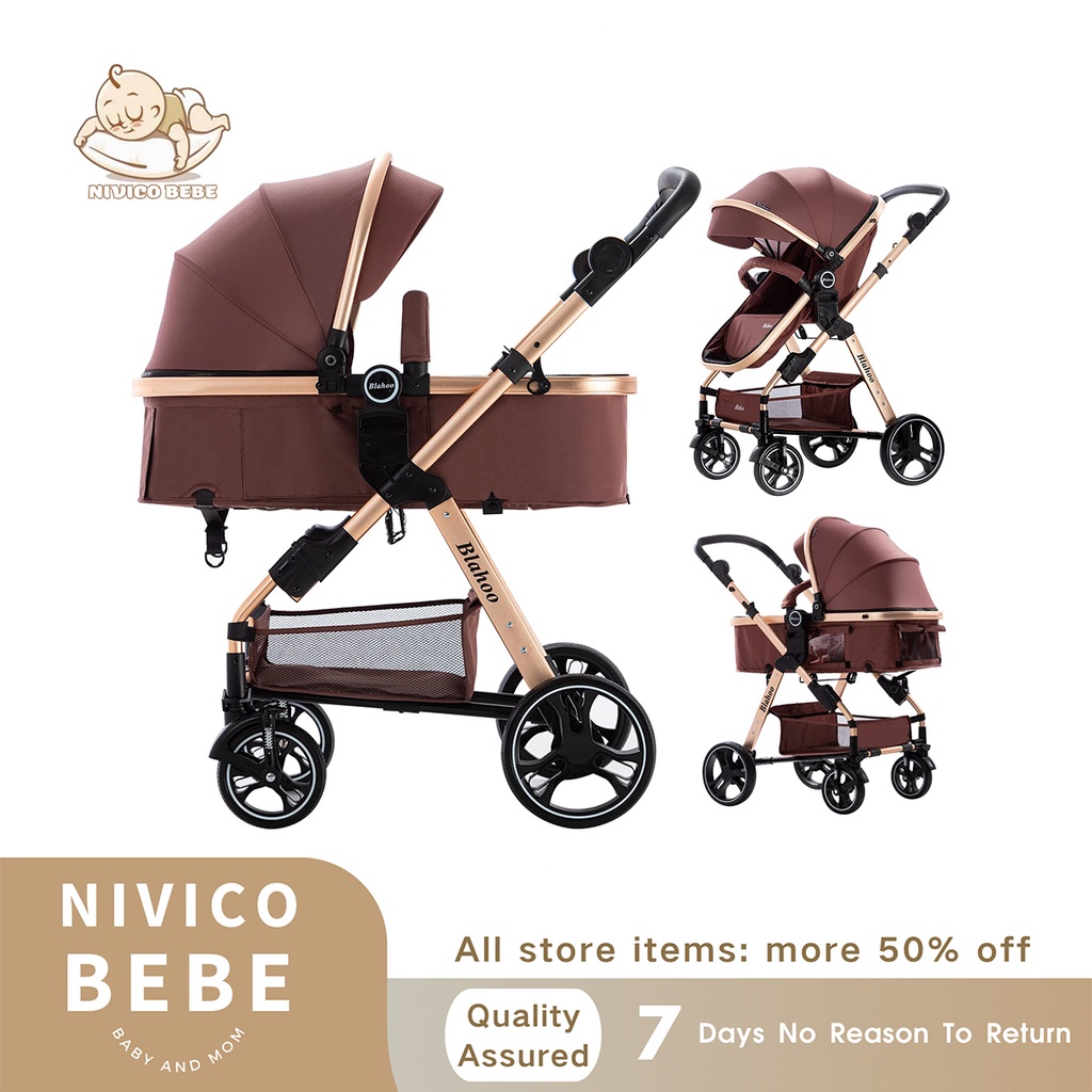 NIVICO BEBE Luxury Baby Stroller Foldable Toddler Portable Sit recline ...