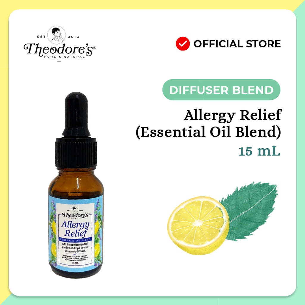 Theodore's Allergy Relief Essential diffuser Oil blend 15 ml | Shopee Philippines