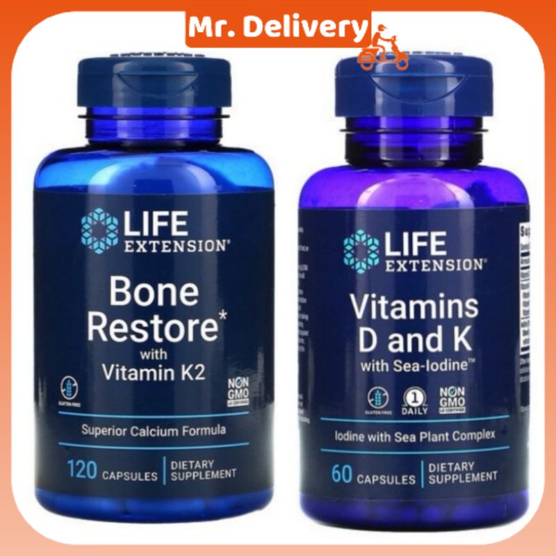 Mr Delivery | Life Extension Bone Restore Vitamin K2 Boron, D and K Sea ...