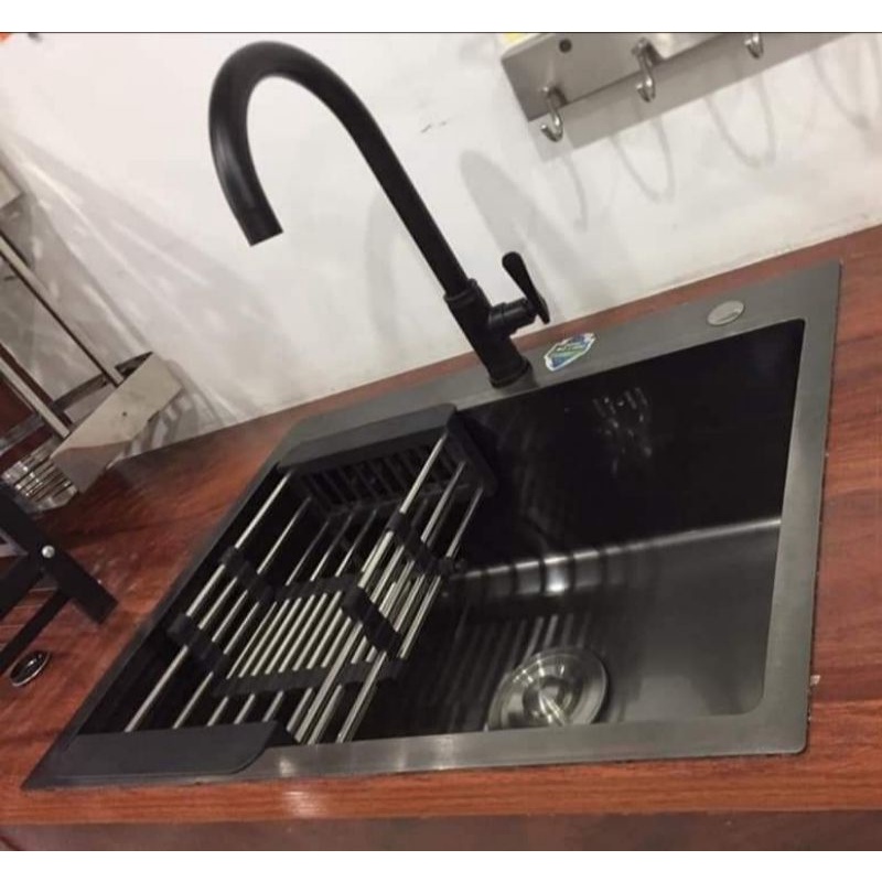 6545 & 6845 BLACK nano, single bowl kitchen sink 304 stainless ...