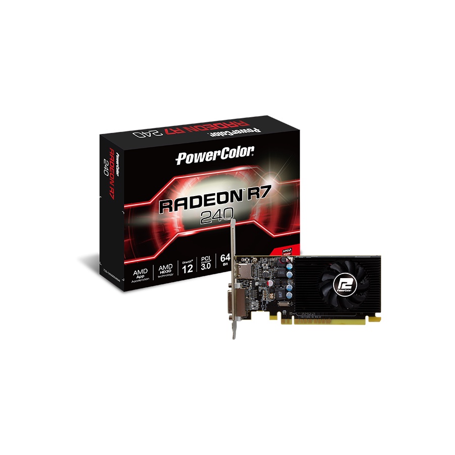 PowerColor 2GB R7 240 64BIT GDDR5 AMD Radeon Graphics Card (AXR7 240 ...
