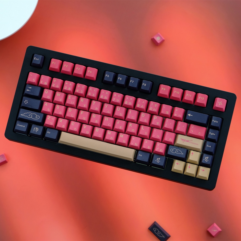 129 Keys GMK Red Samurai Keycaps Cherry Profile PBT Dye Sublimation ...