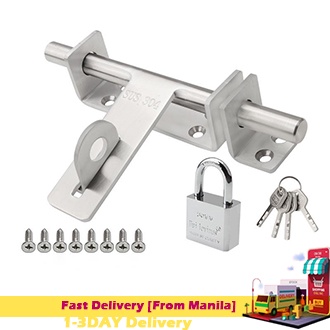 Stainless Steel 304 Heavy Duty Gate Door Bolt Latch 7 inches Sliding ...