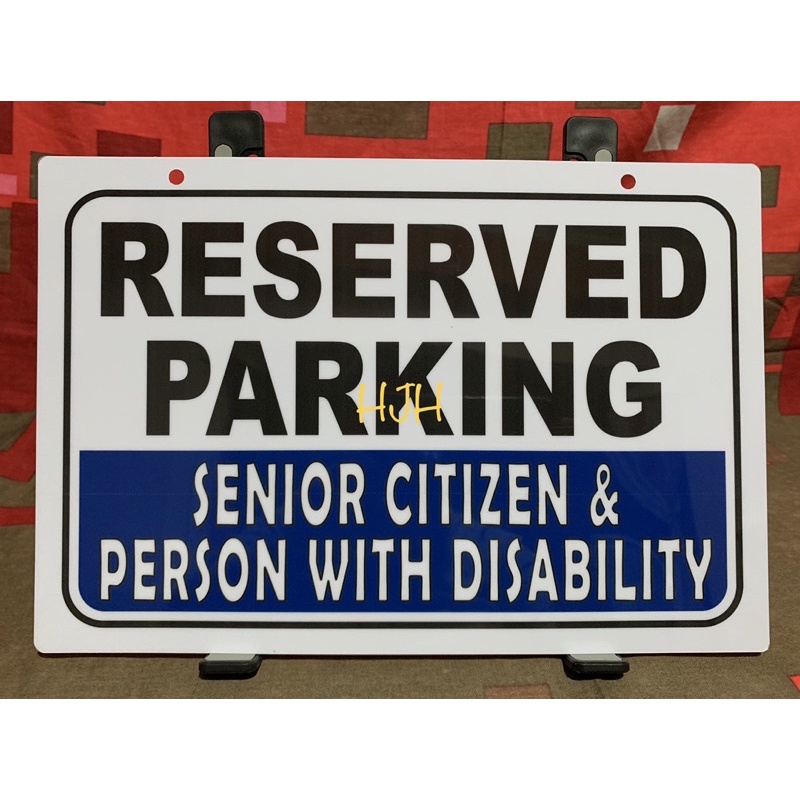RESERVED PARKING FOR SENIOR and PWD PVC Hard Signage 7.8x11 inches ...