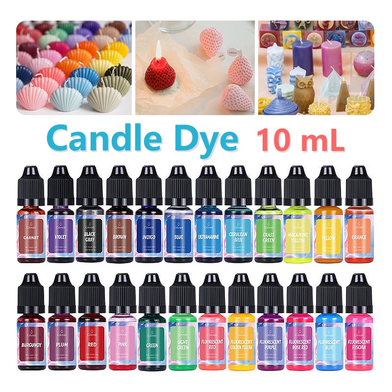 24 Colors Candle Dyes Pigment Aromatherapy Liquid Colorant Pigment DIY ...