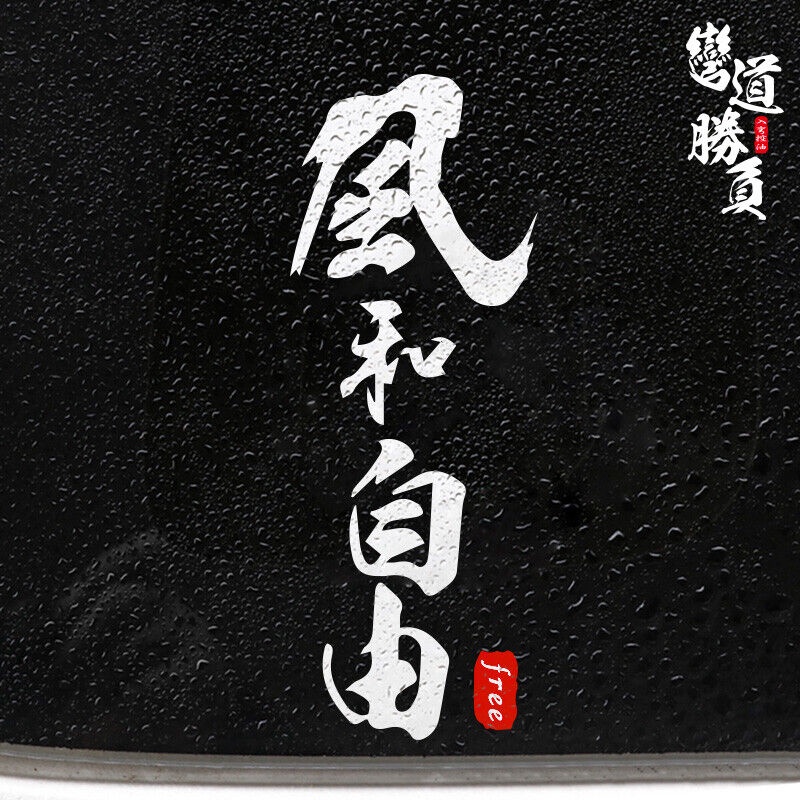 Japan Style Car Auto Sticker FREEDOM & WIND Vinyl Decal Reflective ...
