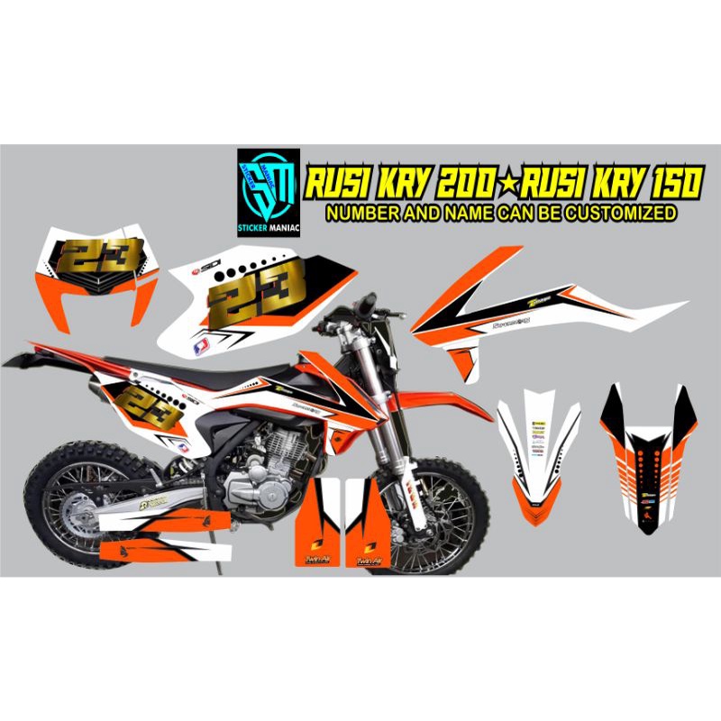 Rusi KRY 200, Rusi KRY 150 full body decals | Shopee Philippines