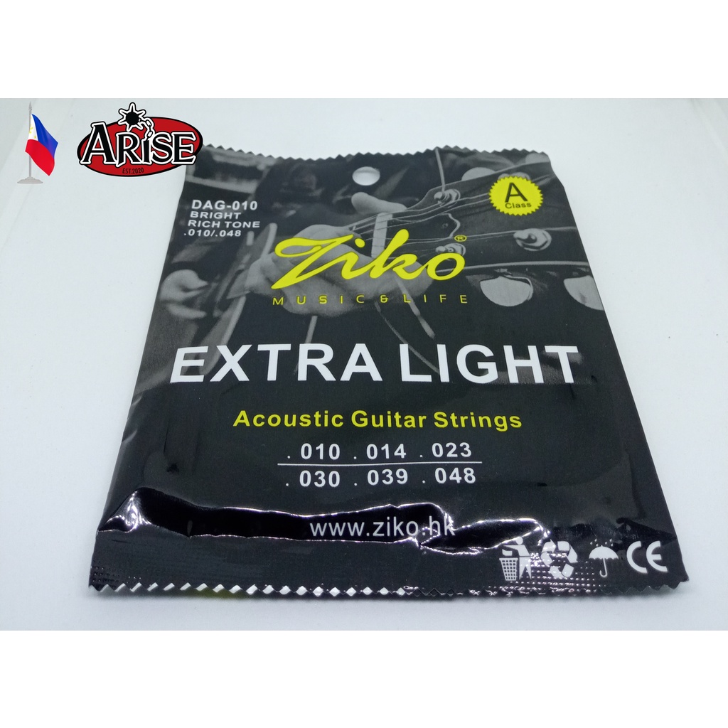 Ziko DAG-010 Acoustic Guitar String Set | Shopee Philippines
