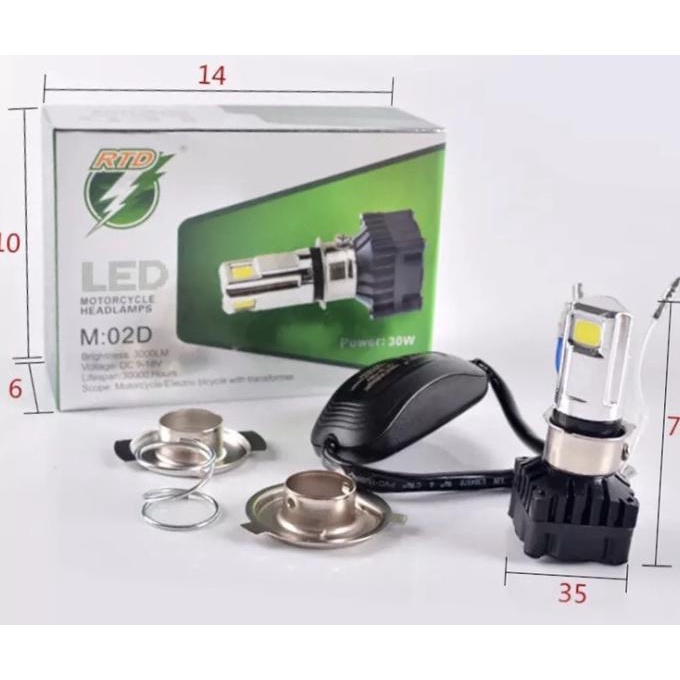 Rtd LED Headlight Headlamp LED RTD M02D 3-sided Original - UniTop