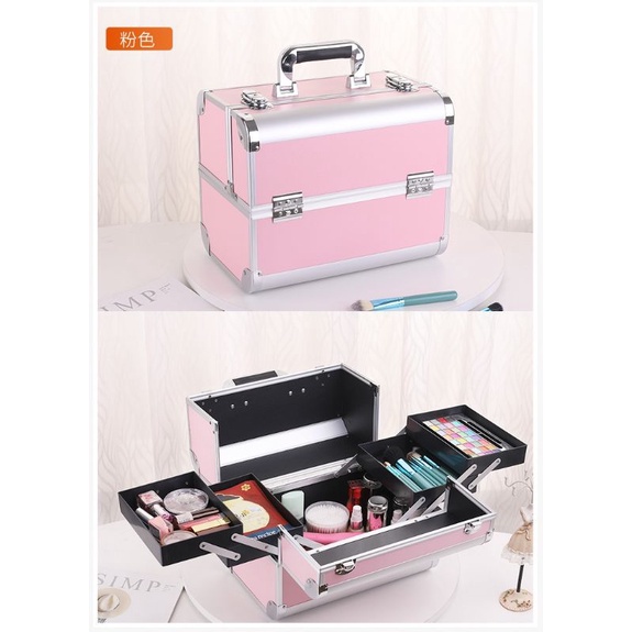 Make-up Kit Cosmetic Organizer Artis STrain Travel Storage Carry Box w ...