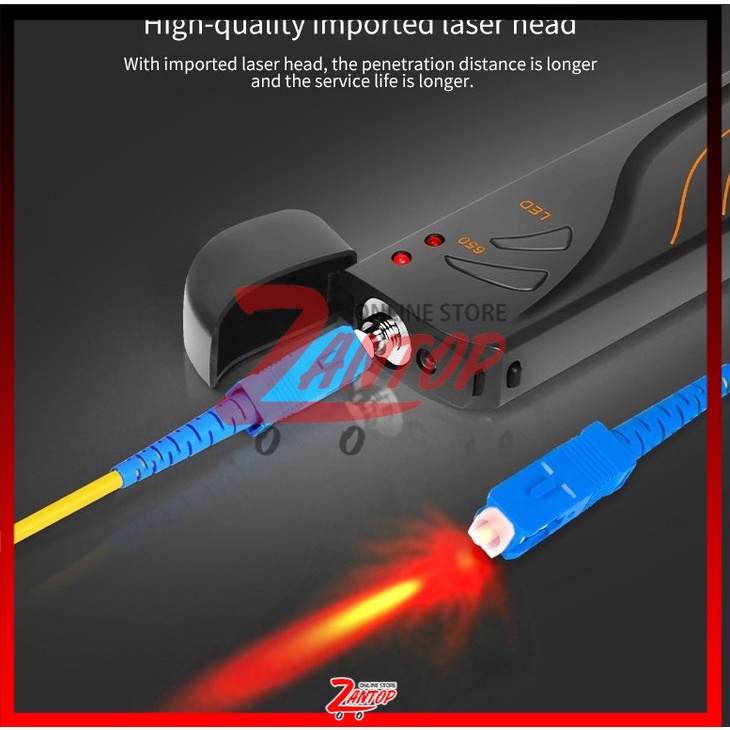 VFL Red Light Visual Fault Locator Handheld Rechargeable 15mw Fiber ...