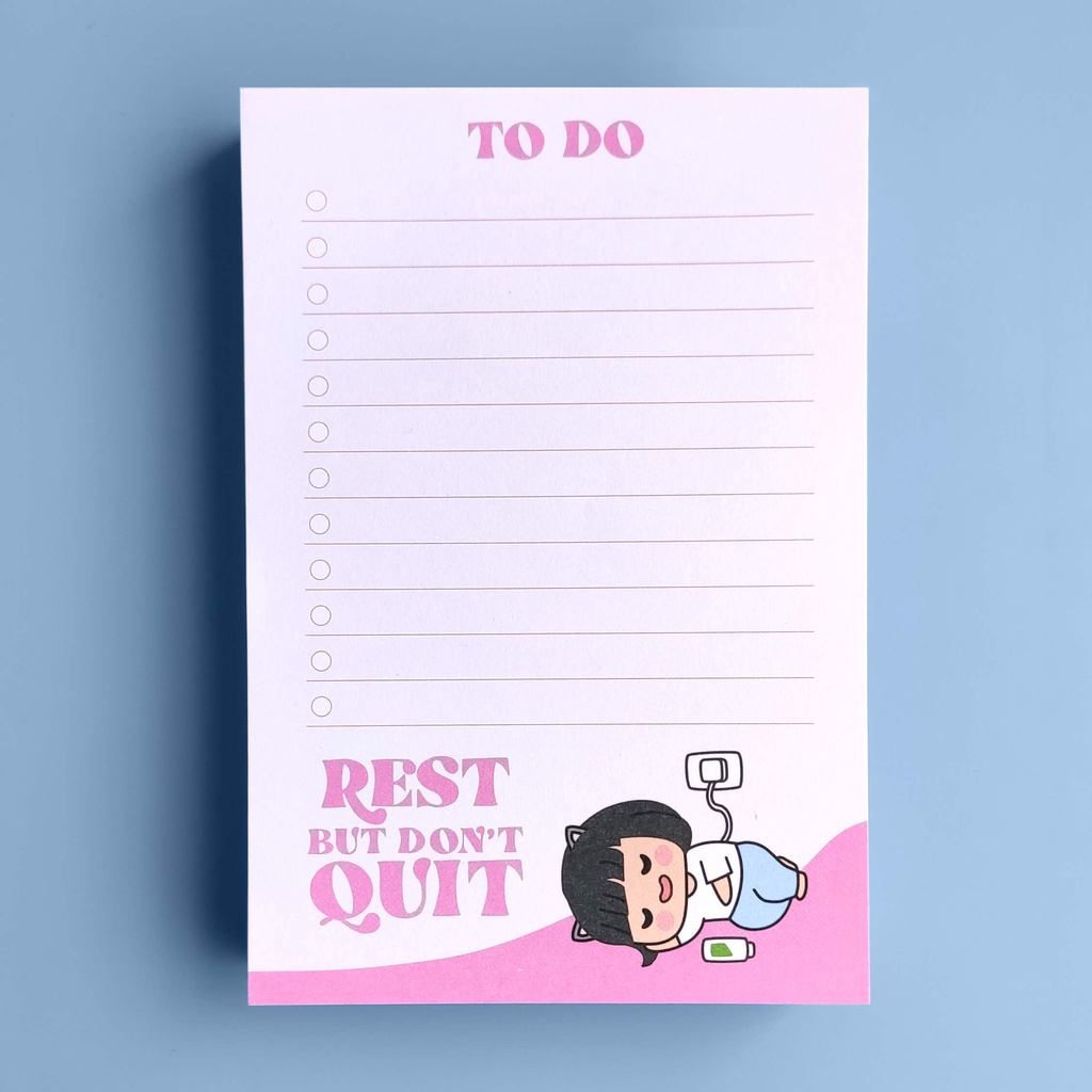 Rest but don't quit - Notepad Cute Non Sticky Memo Pad | Shopee Philippines
