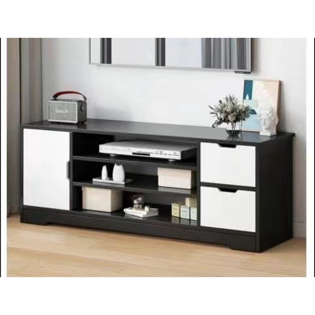 TV Rack Cabinet Furniture Media Storage Stand Console Table | Shopee ...